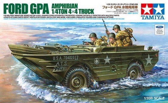 35336 TAMIYA 1/35 Американский автомобиль - амфибия Ford GPA 4х4 с 3-мя ...