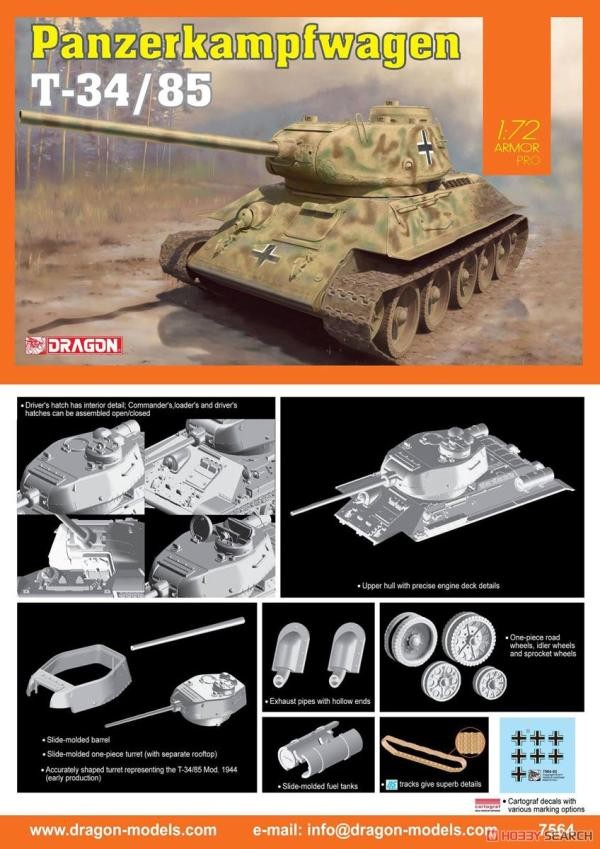 Dragon 7564 1/35 Panzerkampfwagen T-34/85
